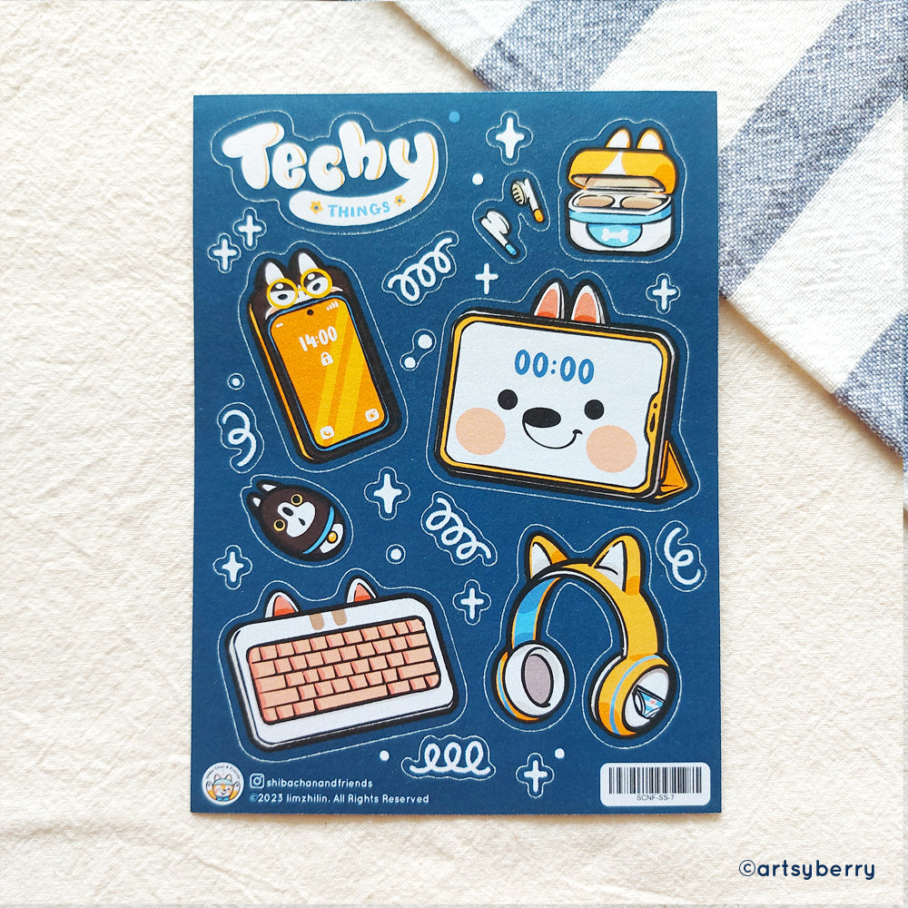 Shiny Sticker Sheet // Techy Things – chub.my