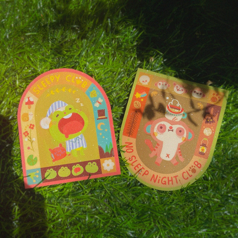 BlueBean Sleeping Club Glitter Sticker Flake - No Sleep Night Club ...