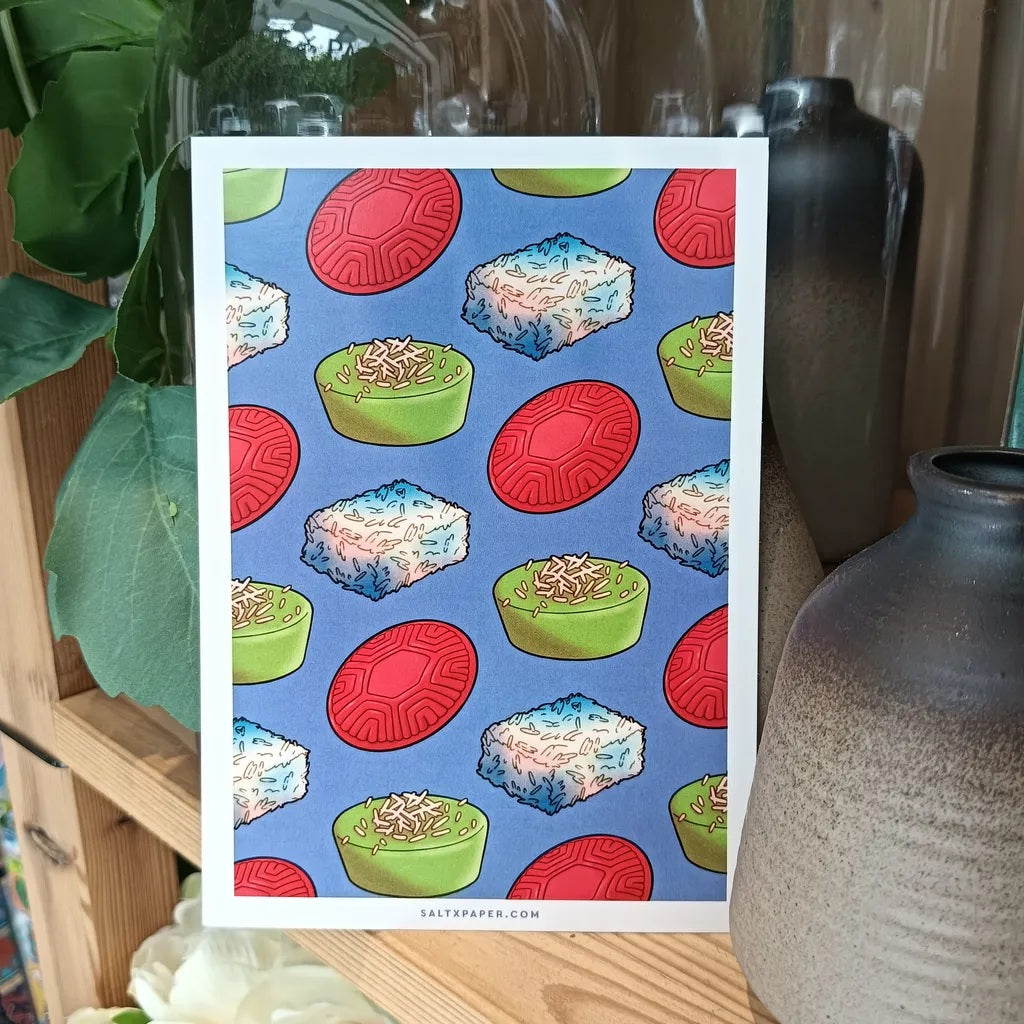Salt x Paper Postcard - Malaysian Kuih (R. Blue) – chub.my