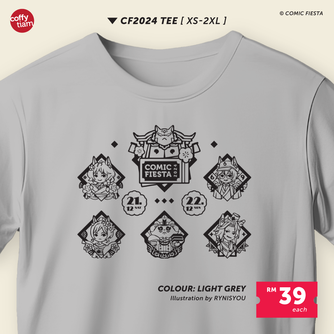 Comic Fiesta 2024 - Grey Tee [Limited Sizes Only] – chub.my