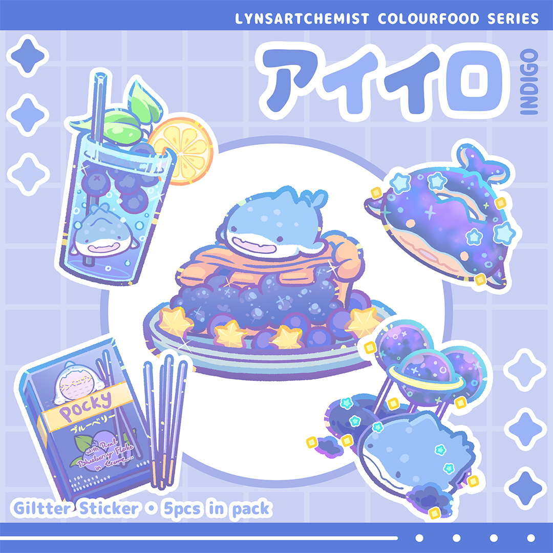 Colourfood Series (Rainbow) Sticker Pack | Indigo – chub.my