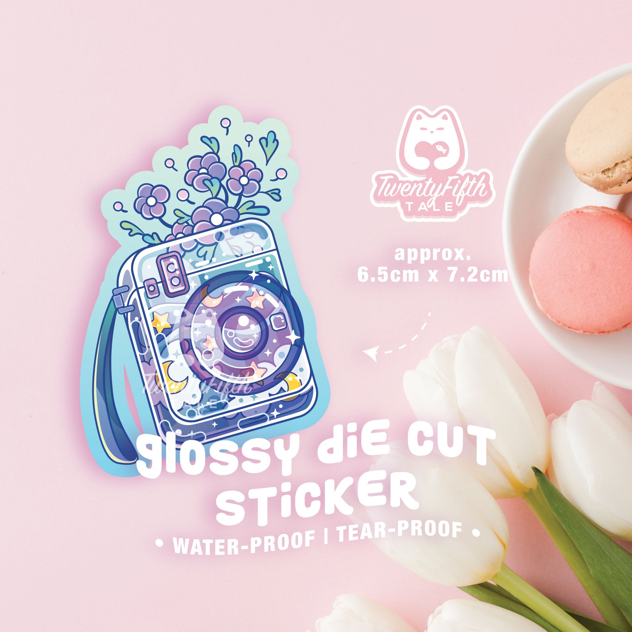 Glossy Die Cut Sticker | Whimsical Mini Camera 1 – chub.my