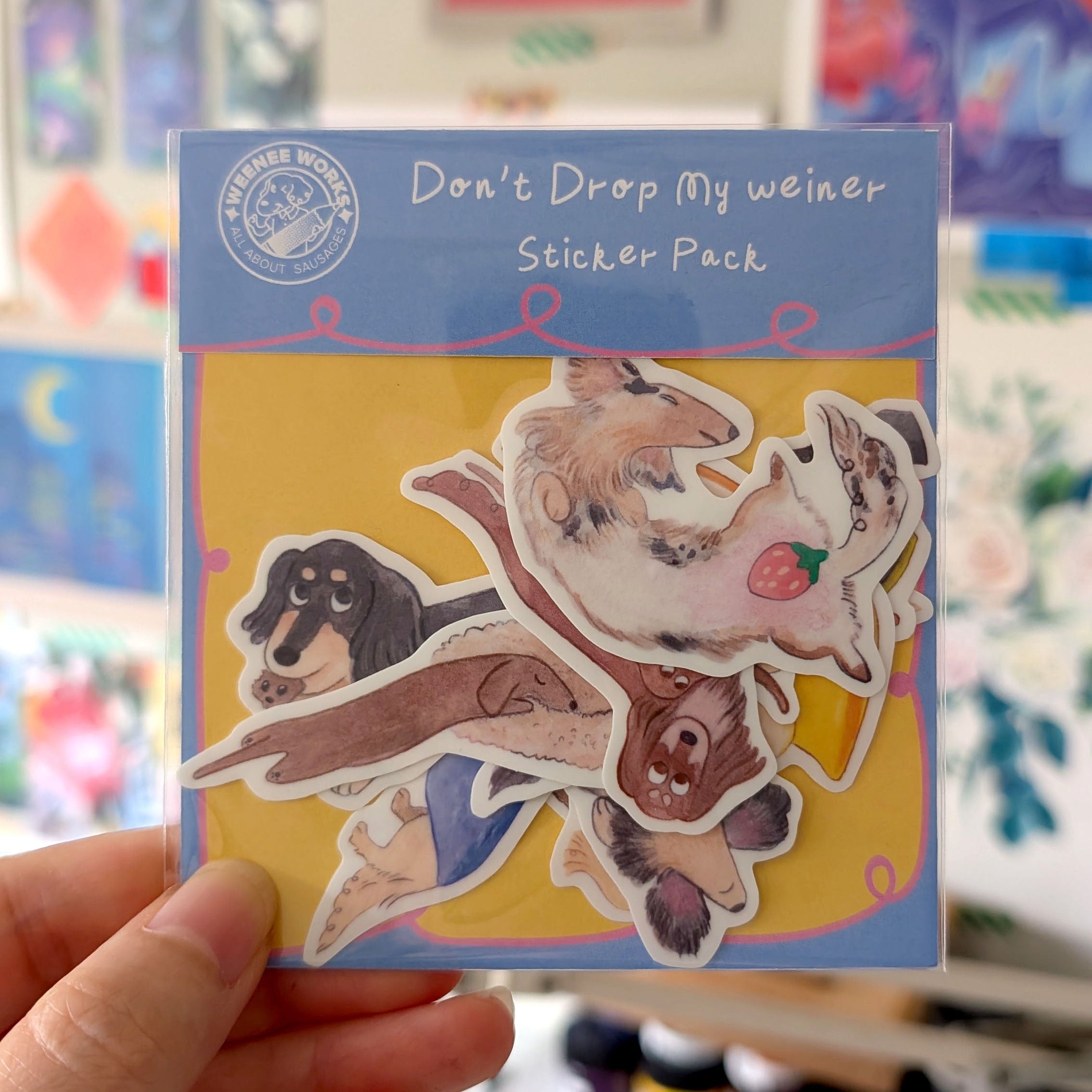 weenee works- Don't drop my weiner sticker pack – chub.my