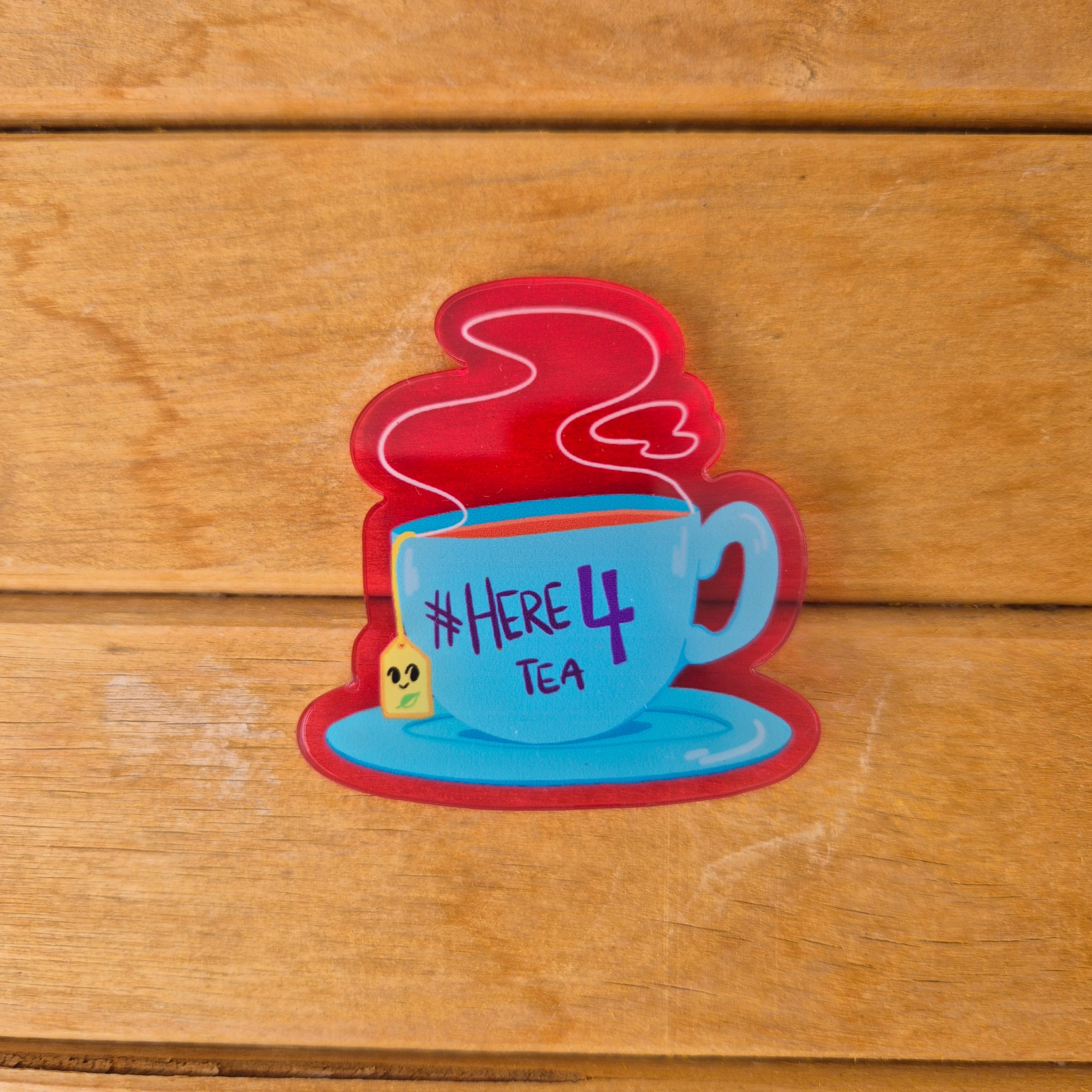 Wizn Art - Here for Tea Pin – chub.my