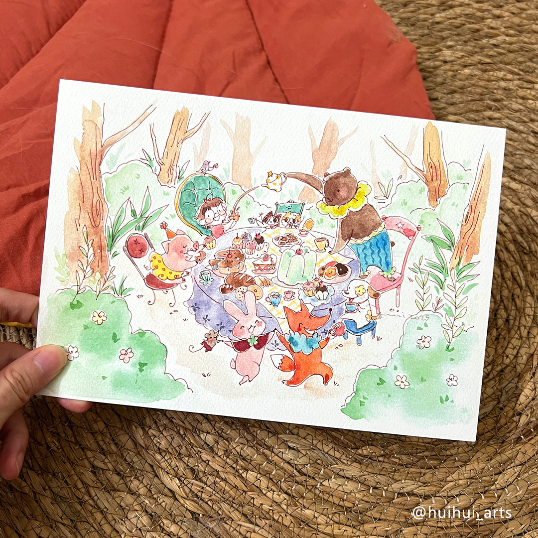 Hui Hui - A5 artprint - Tea Party – chub.my