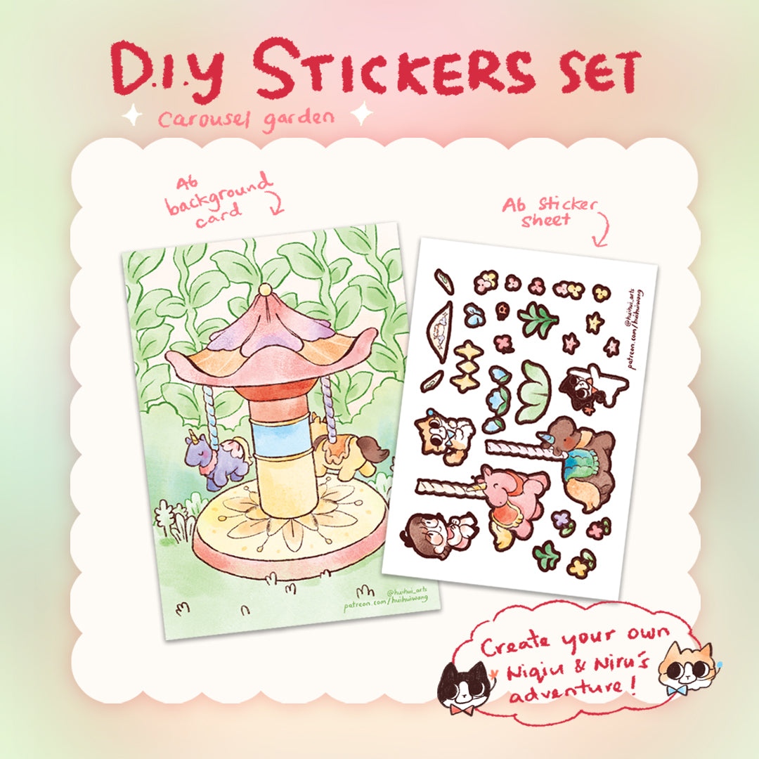 Hui Hui - DIY Sticker set - Carousel Garden – chub.my