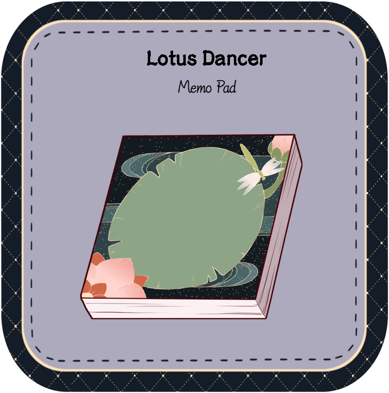 Lotus Dancer Memo Pad – chub.my