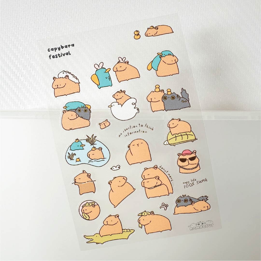 Capybara Festival - Sticker Sheet – chub.my