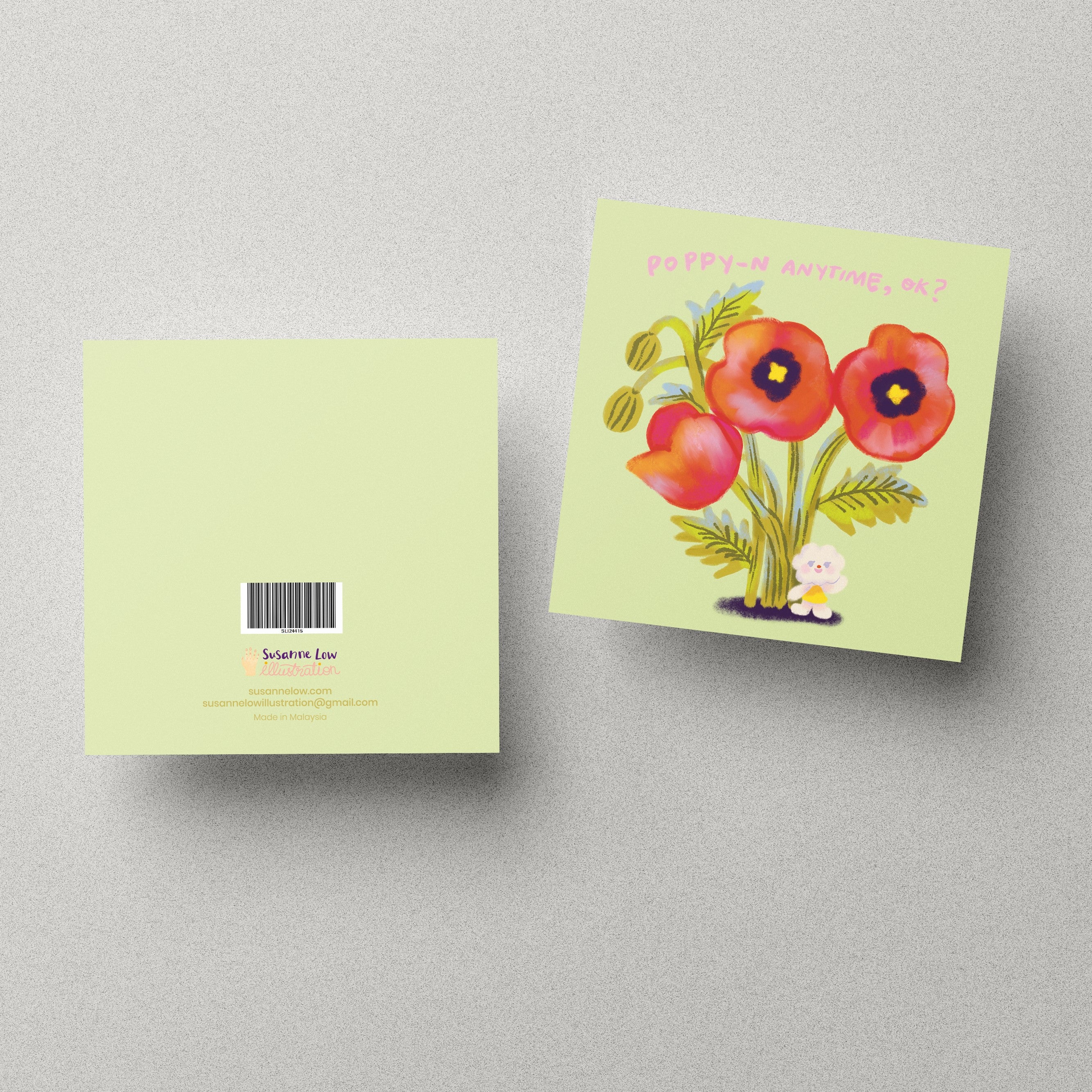 Poppy-N Anytime, Ok? Greeting Card – chub.my
