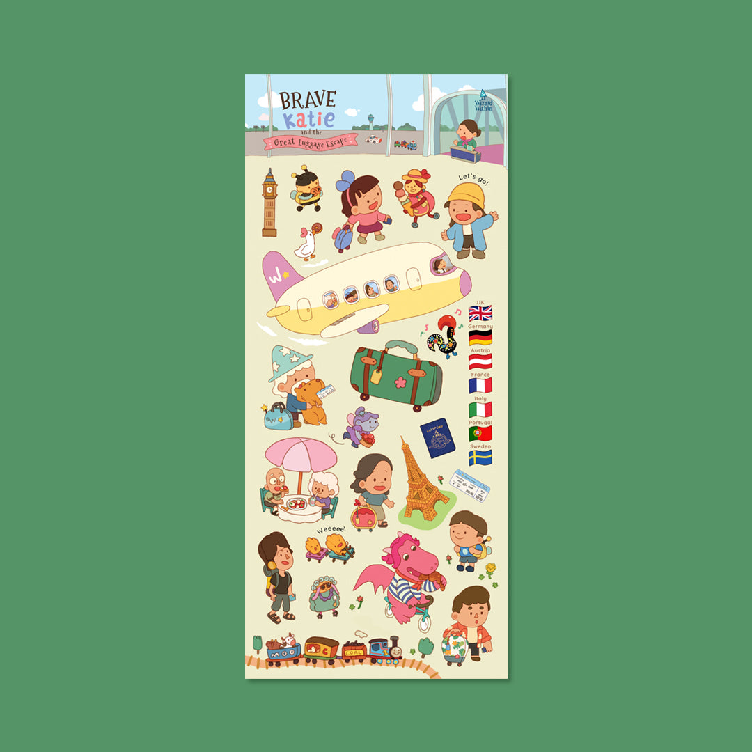 Sticker Sheet - Brave Katie Luggage Escape – chub.my