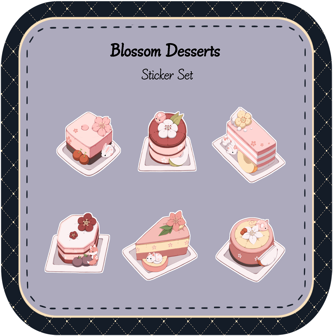 Blossom Desserts Sticker Set – chub.my