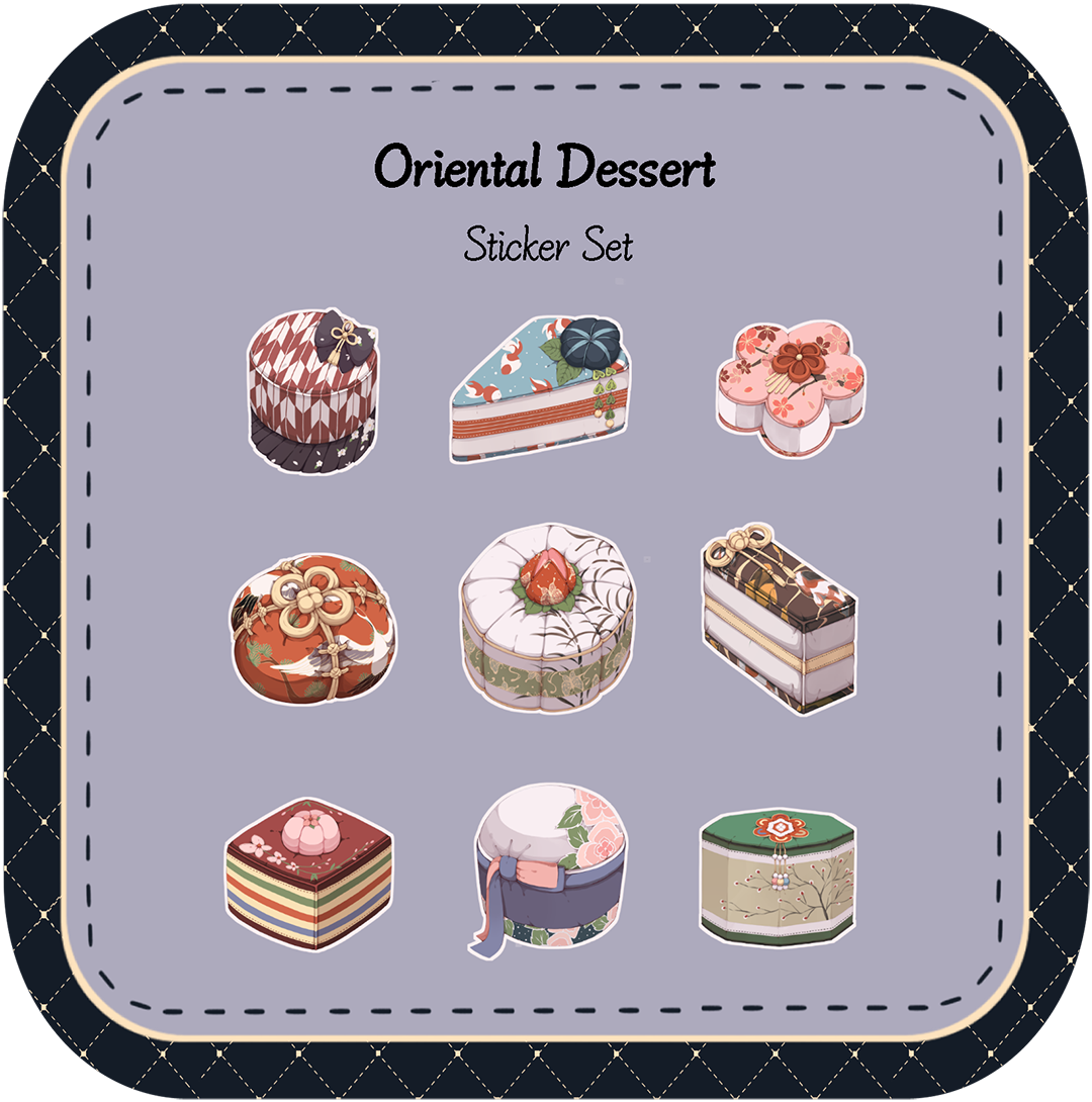 Oriental Dessert Sticker Set – chub.my