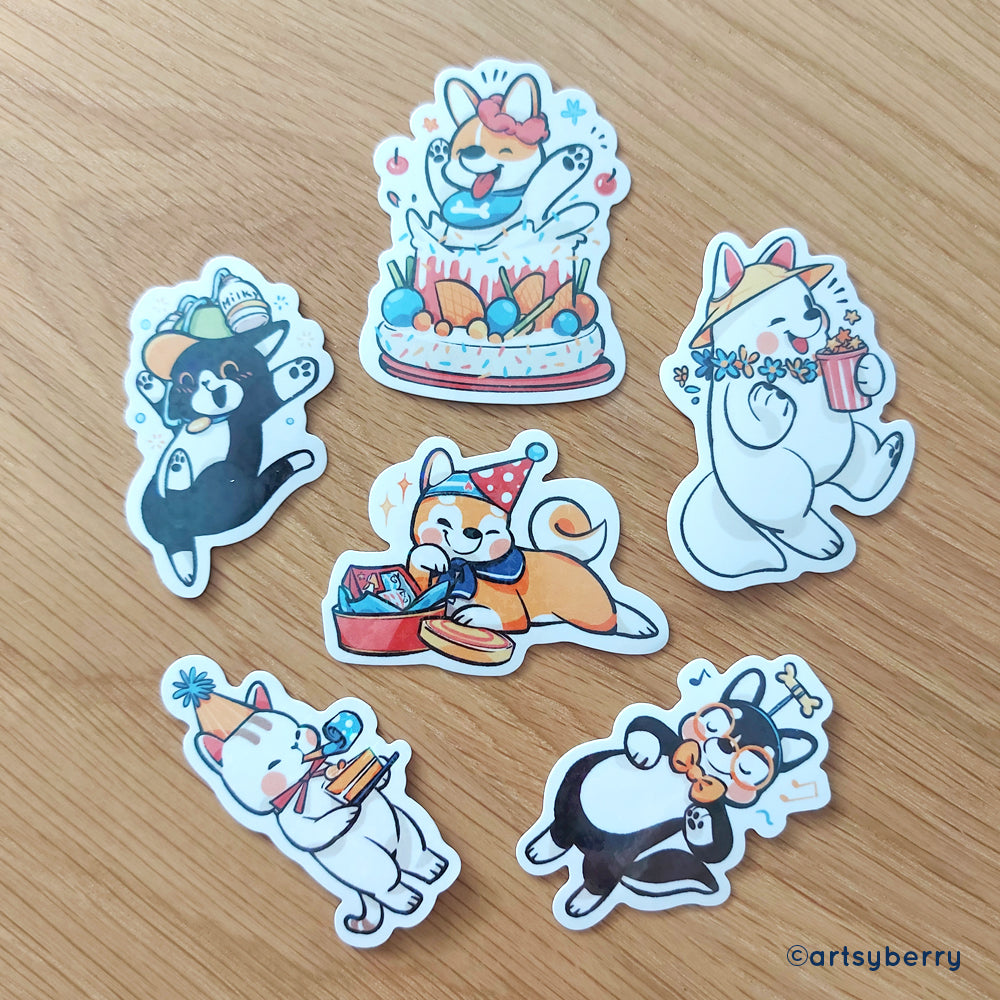 Waterproof Stickers (Holo) // Party Animals – chub.my