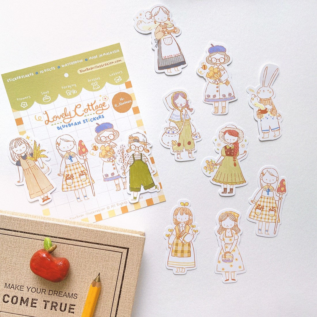 BlueBean Lovely Cottage Sticker Pack – chub.my