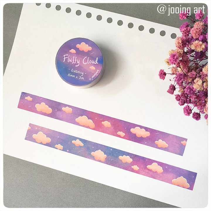 15mm Fluffy Cloud Washi Tape - Evening – chub.my