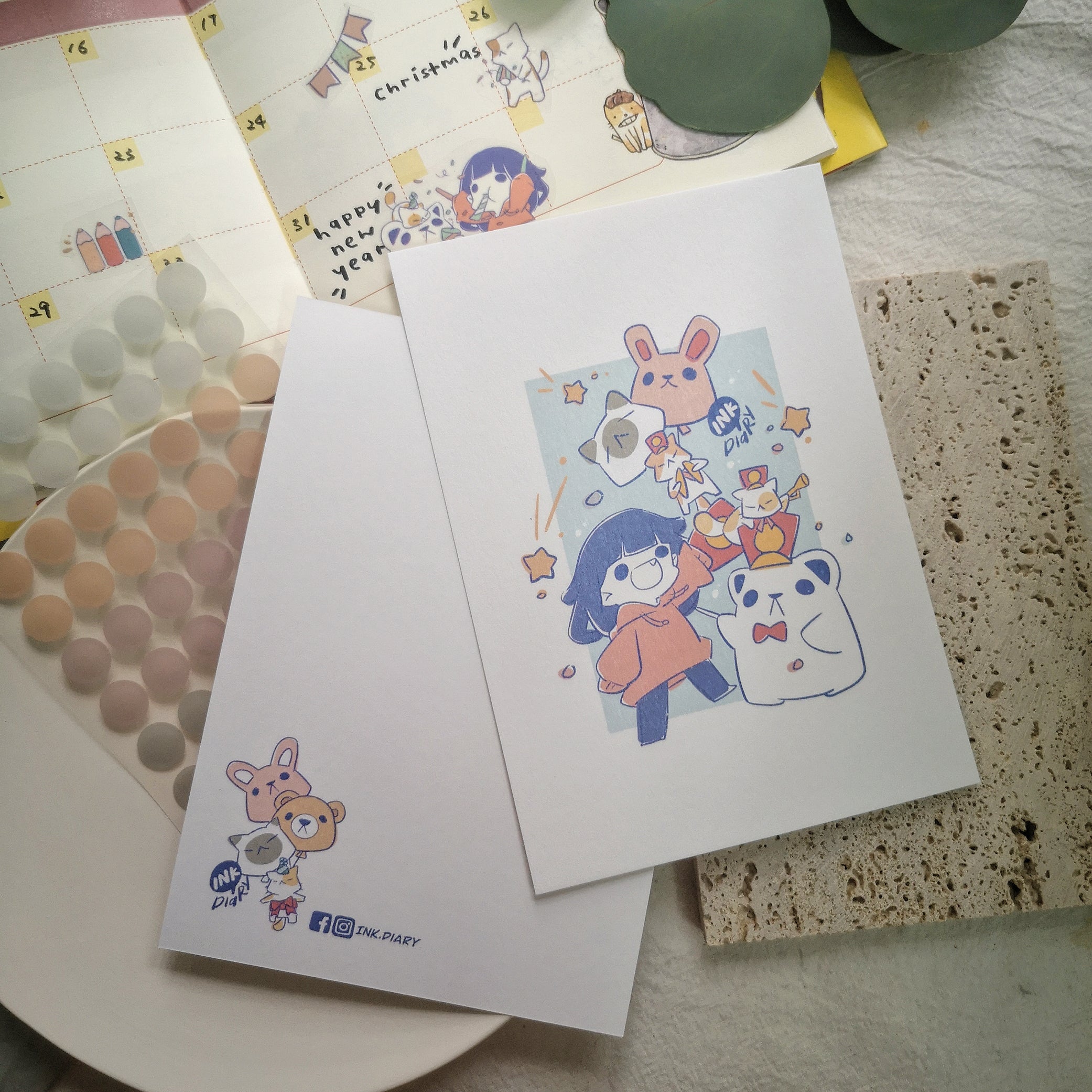 [INK.DIARY] Postcard-Celebration – chub.my