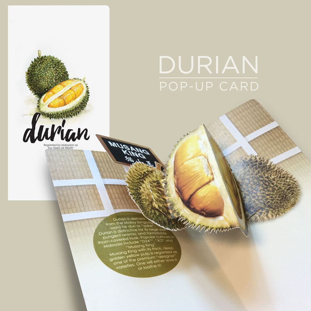 3D Pop-Up Card (Long) - Durian – chub.my
