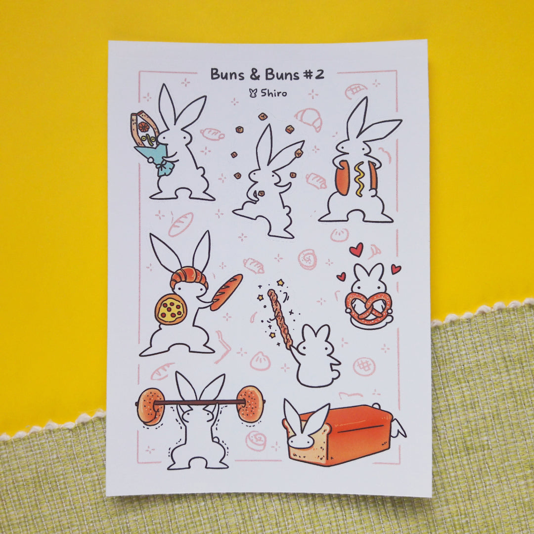 Buns & Buns 2 Sticker Sheet – chub.my
