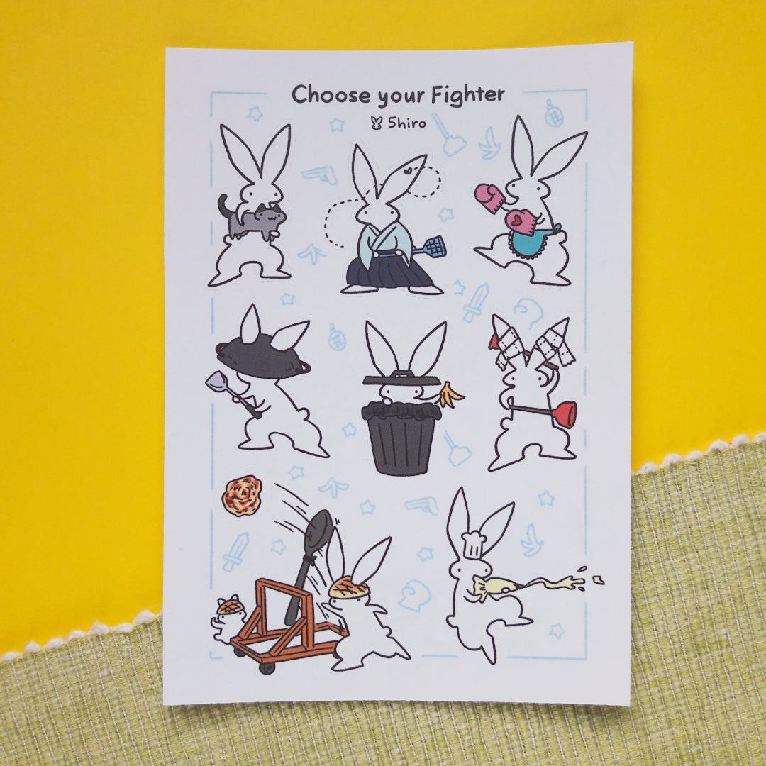 Choose Your Fighter Sticker Sheet – chub.my