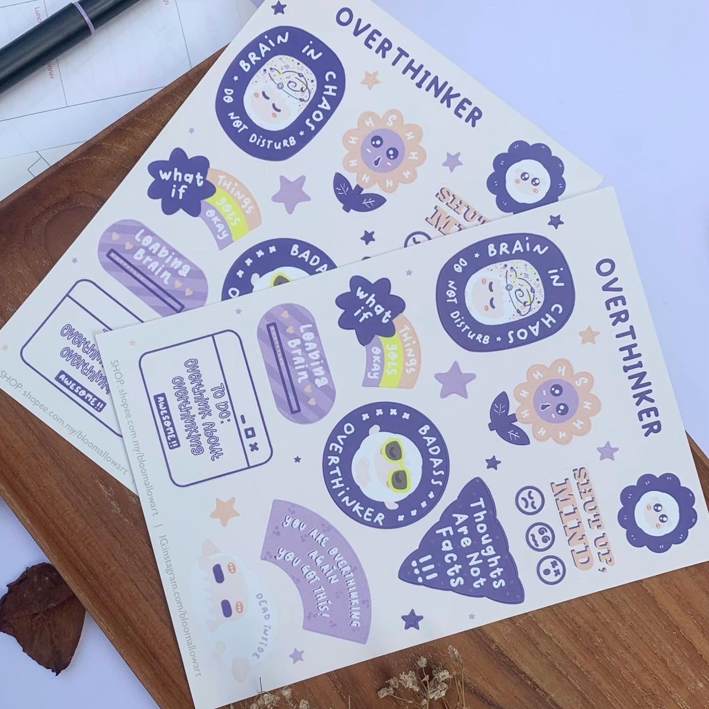 Bloomallow | Overthinker sticker – chub.my