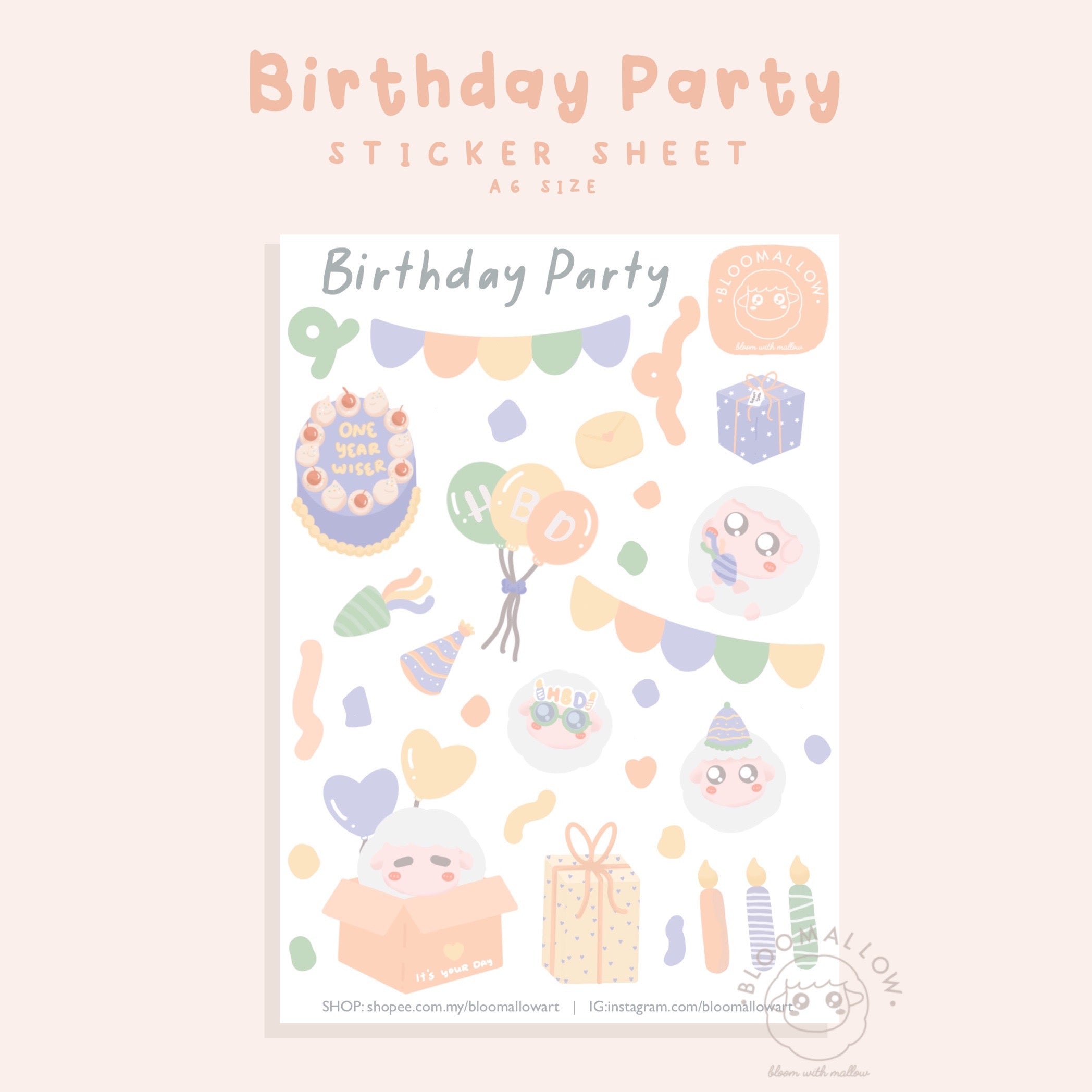 Bloomallow | Birthday party Sticker – chub.my