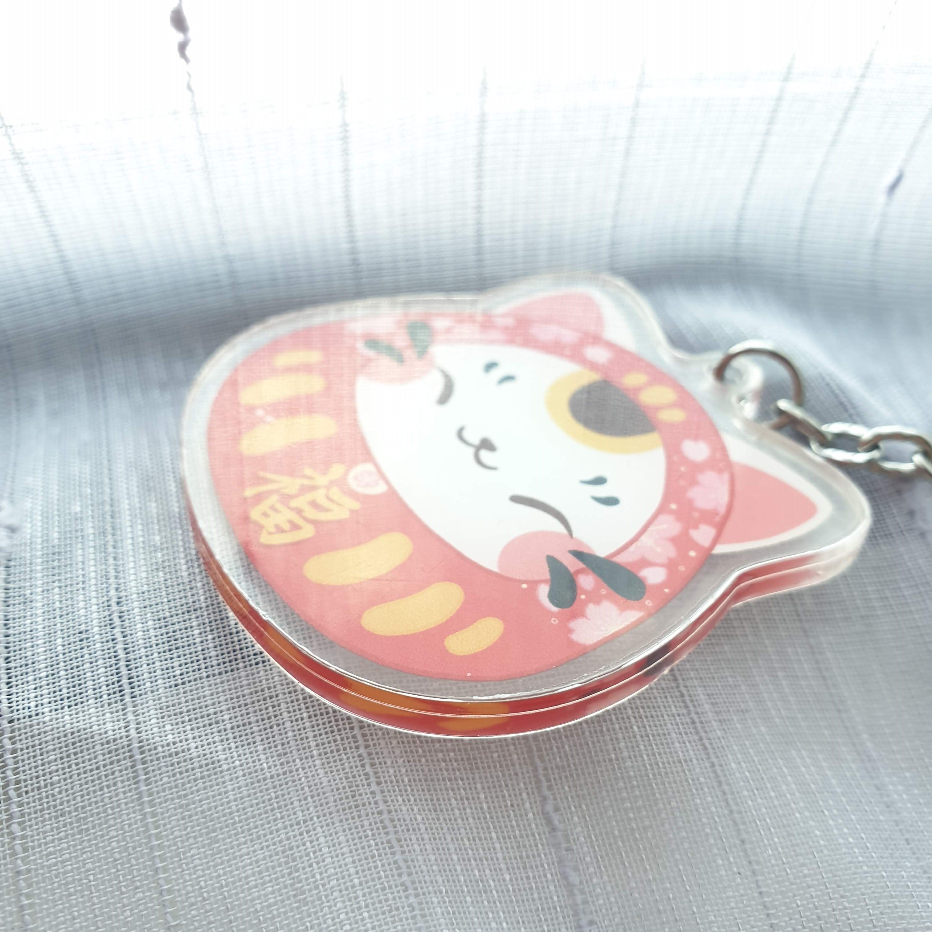 Fu Daruma Acrylic Keychain – chub.my