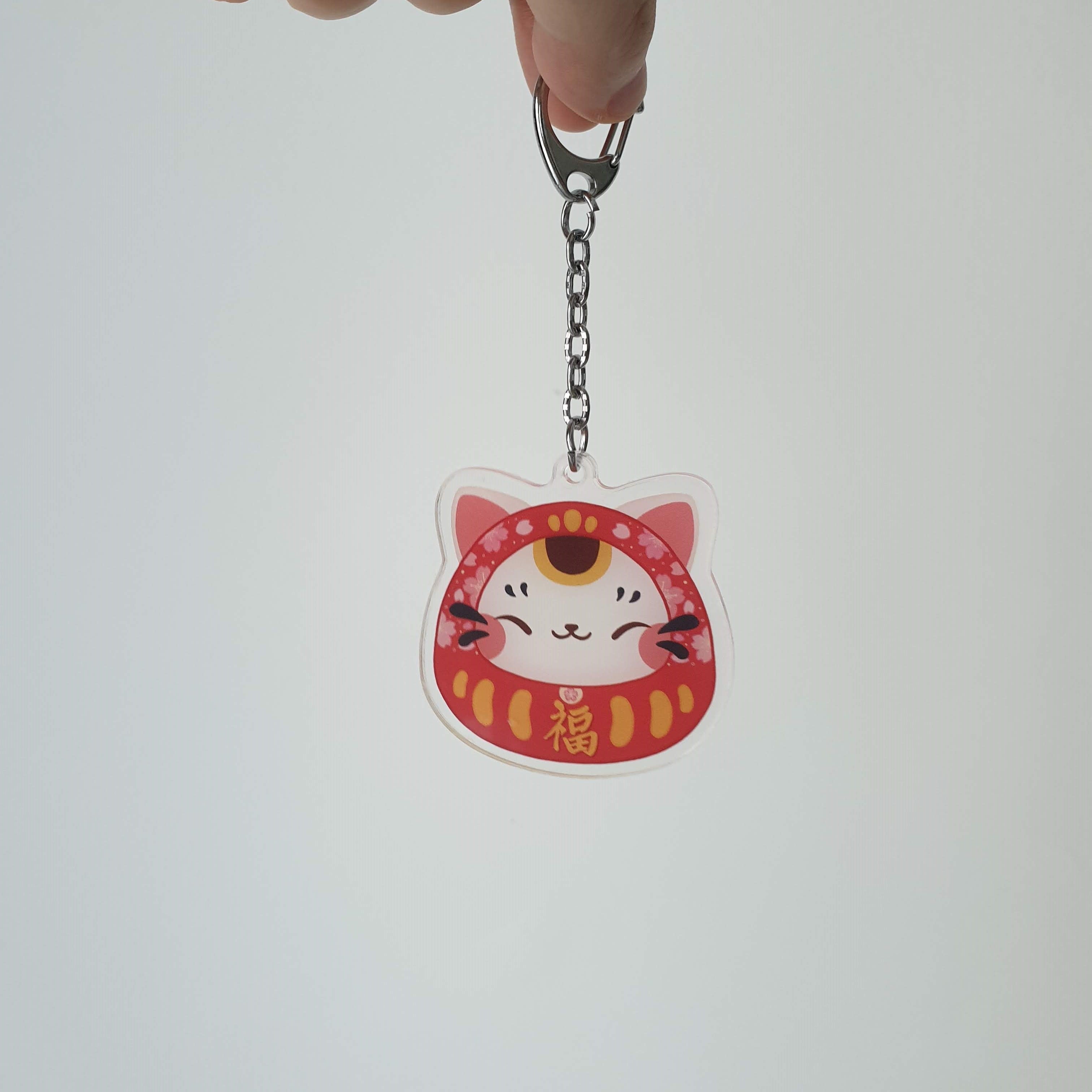 Fu Daruma Acrylic Keychain – chub.my