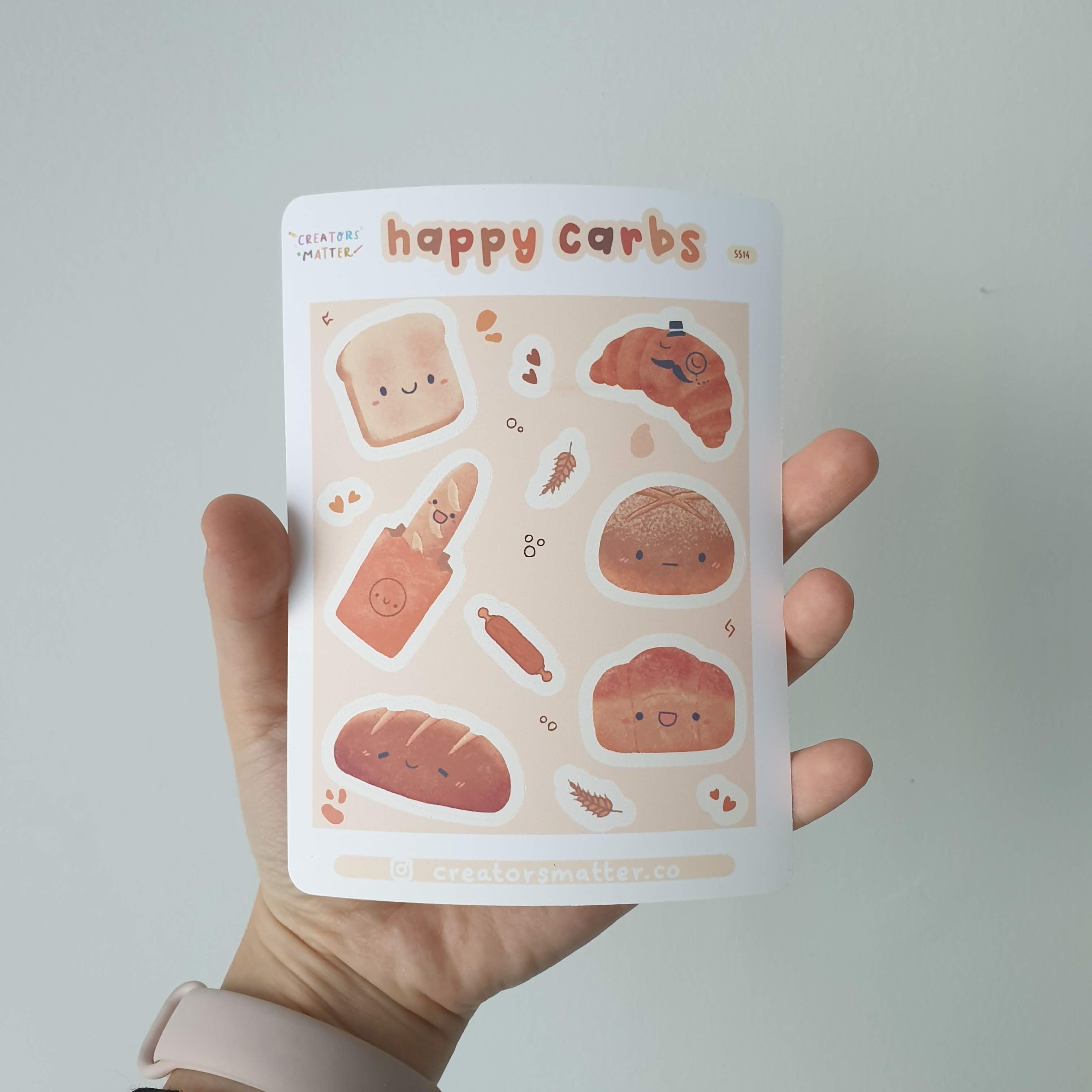 Happy Carbs Sticker Sheet – chub.my