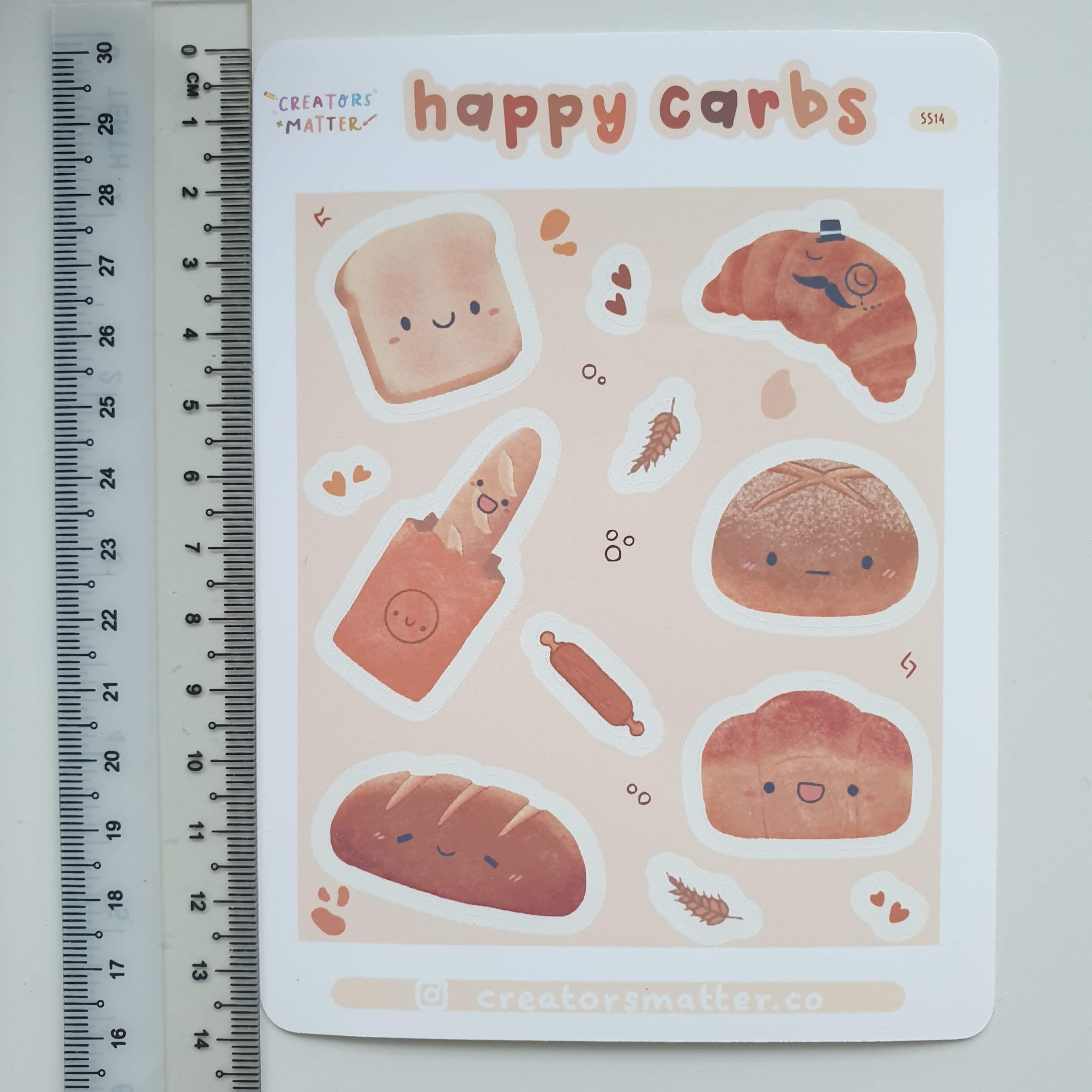 Happy Carbs Sticker Sheet – chub.my