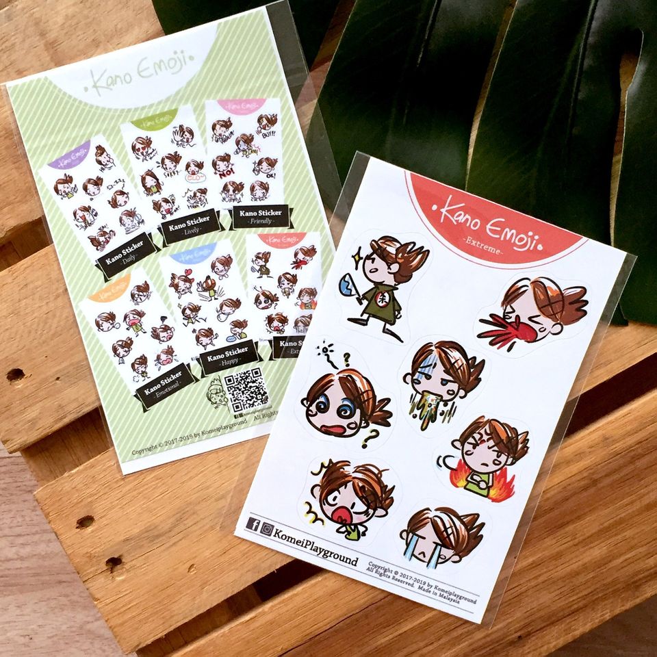 Kano Emoji Die-cut Sticker Sheets | Extreme – chub.my