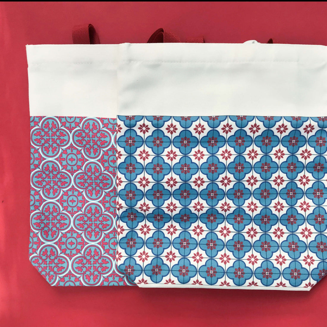Peranakan pattern canvas totebag - Tiles – chub.my
