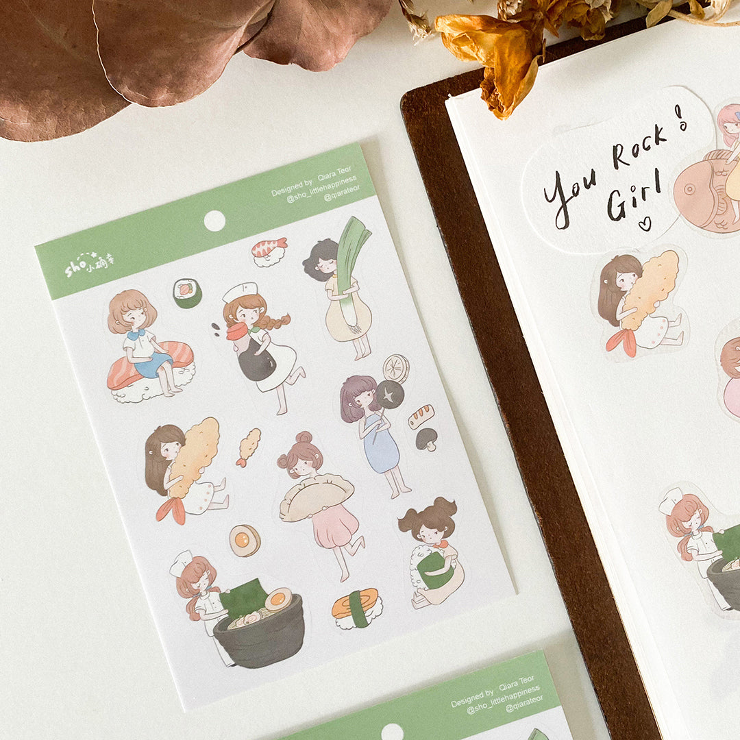 Japanese Food Transparent Sticker Sheet – chub.my