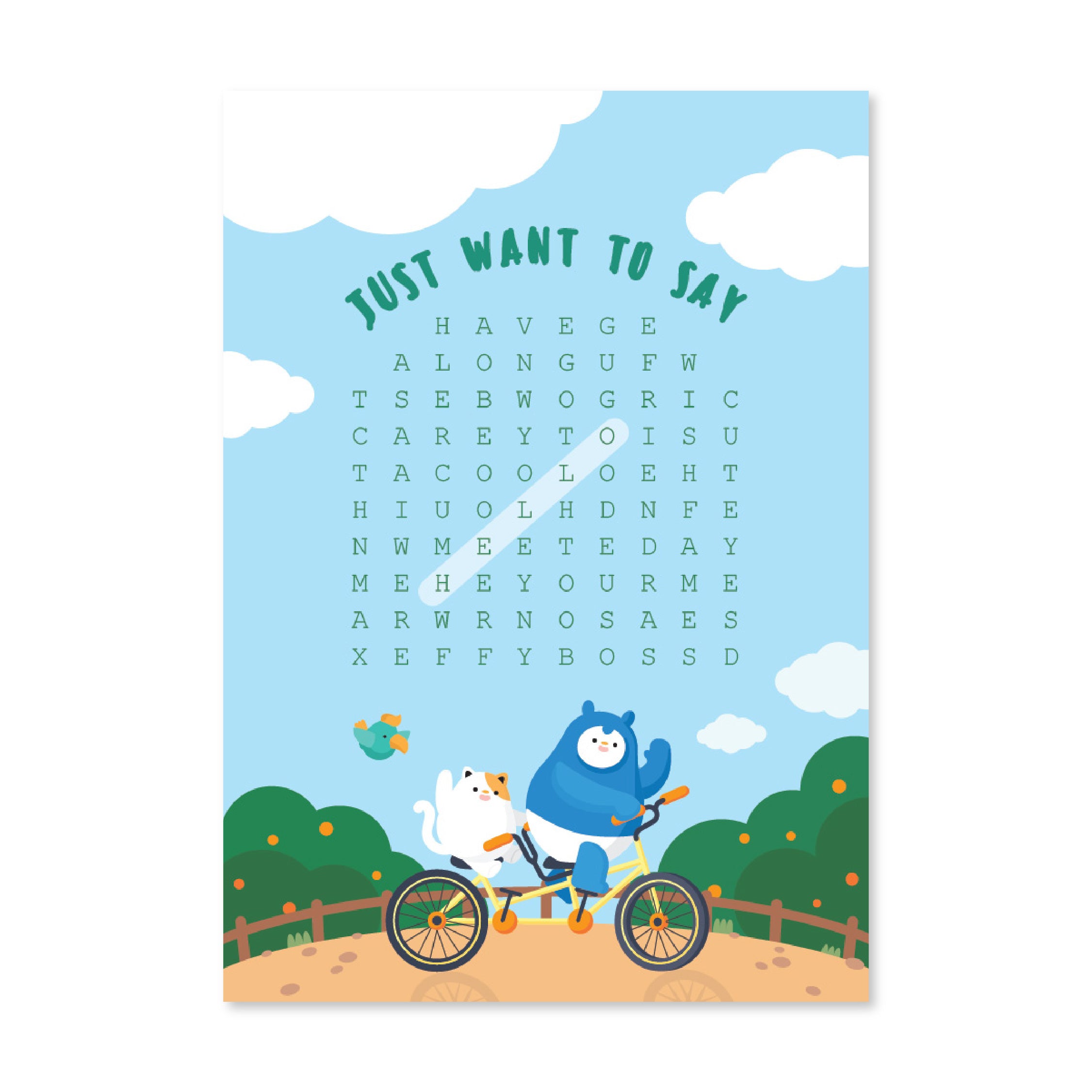loka made postcard | Word Search: Hello – chub.my