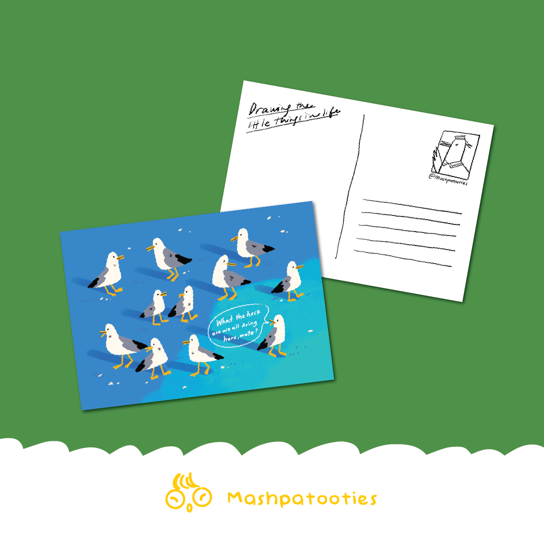 Blue Seagull Postcard – chub.my