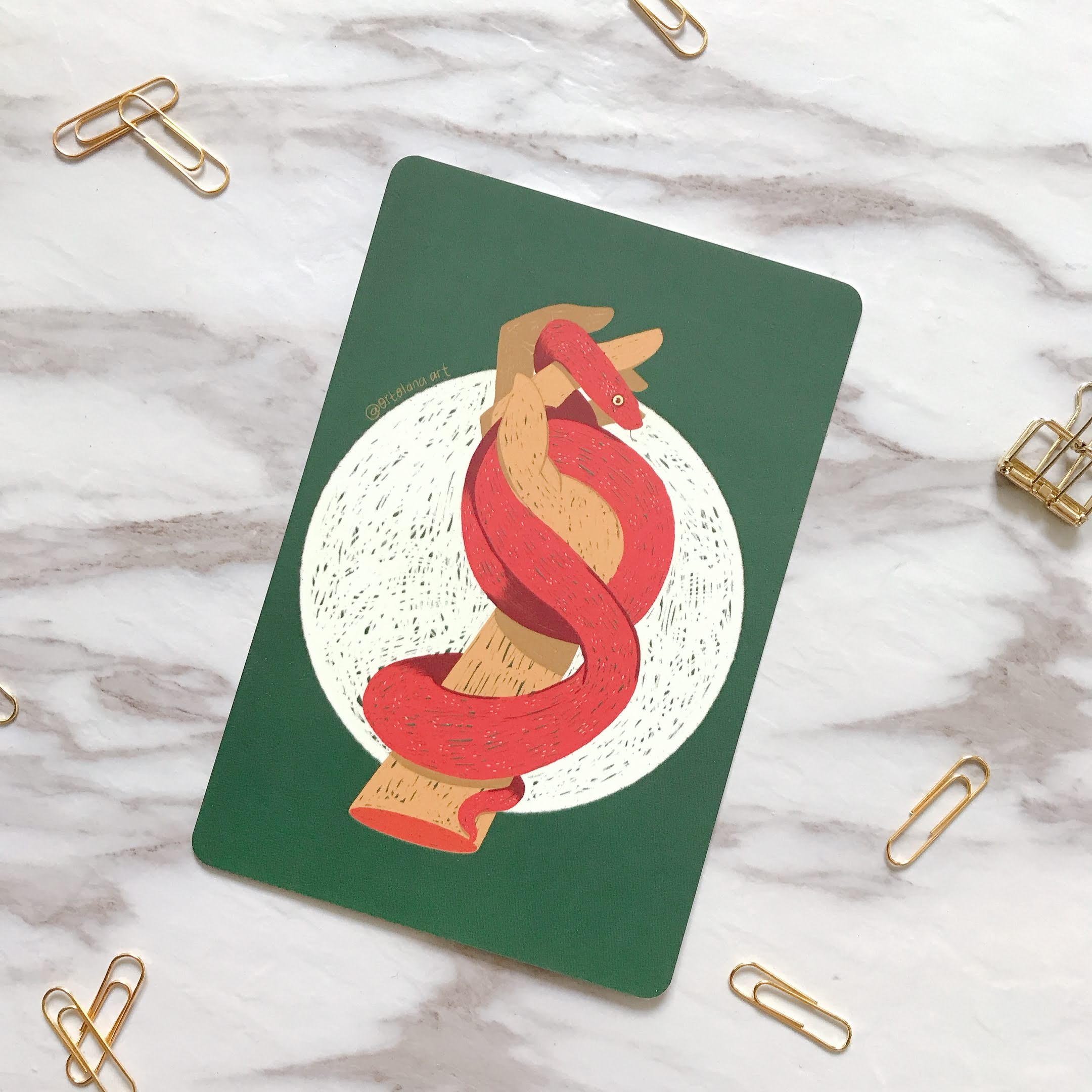 Red Snake Postcard – chub.my