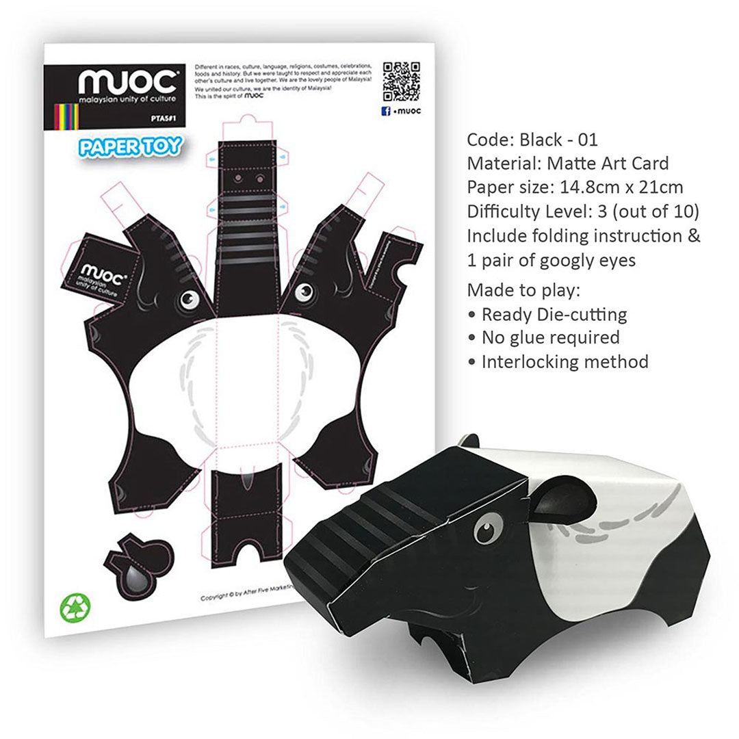 Malayan Tapir Paper Toy Collection - Set of 10 – chub.my
