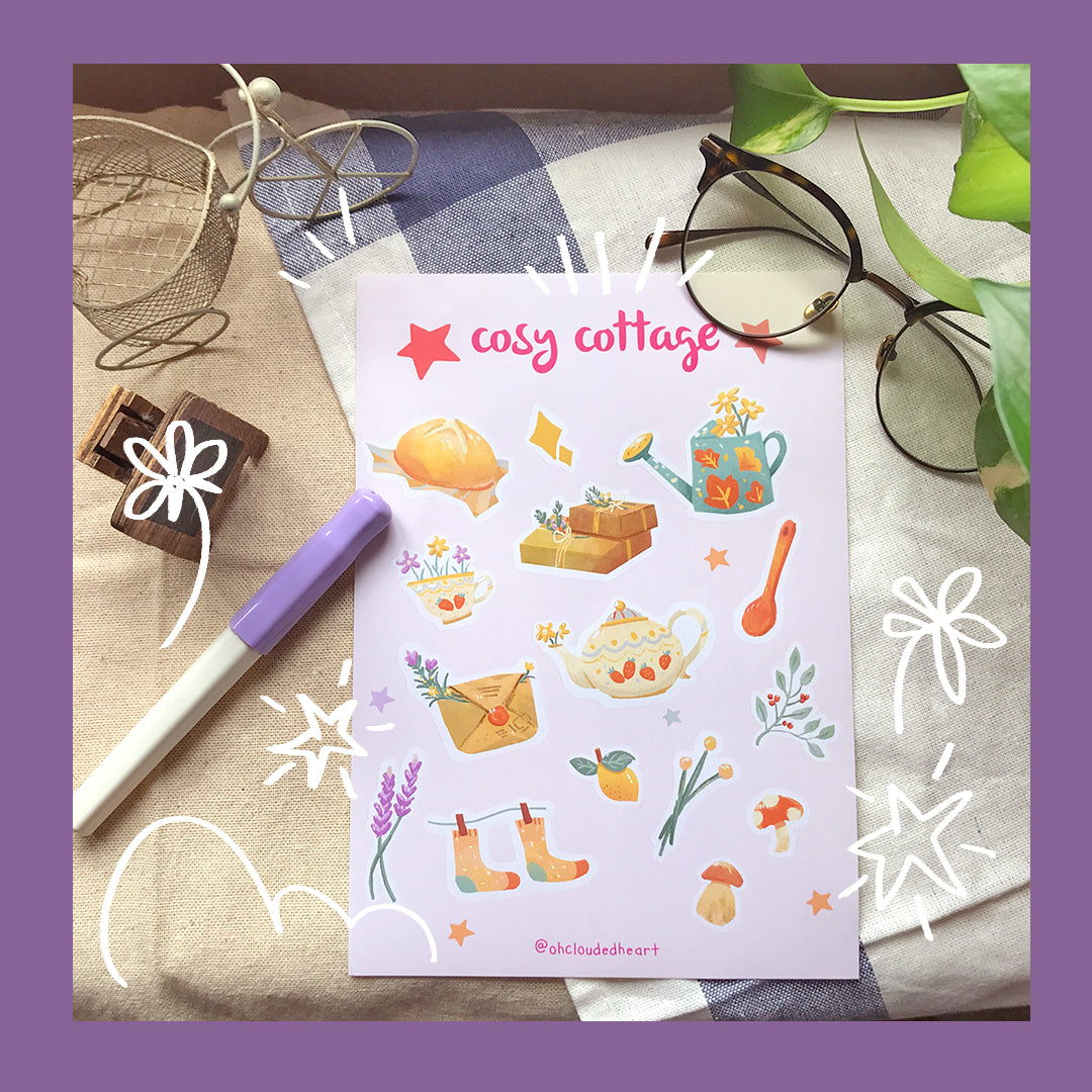 Parasoljaune Cosy Cottage stickers sheet – chub.my