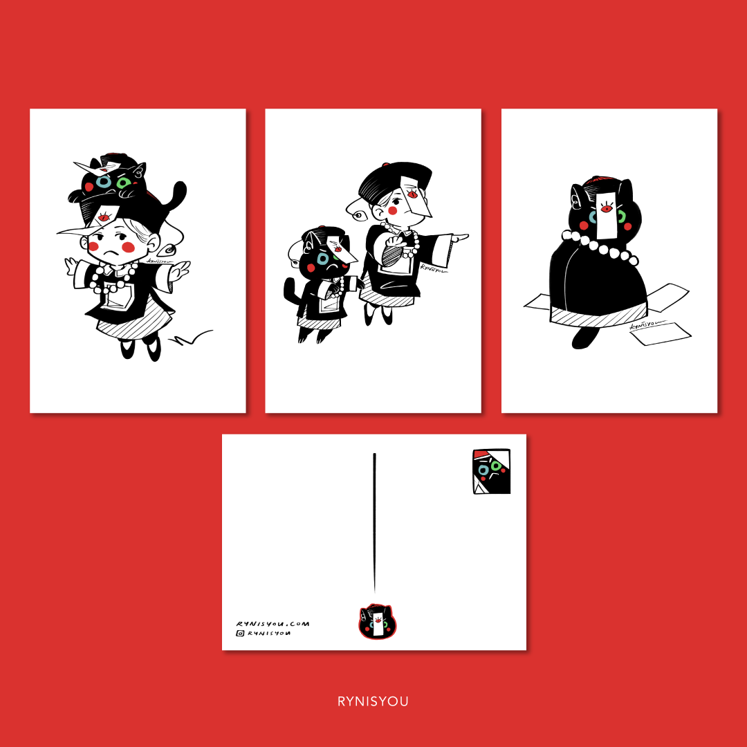 Geung-Si Cat Postcard – chub.my