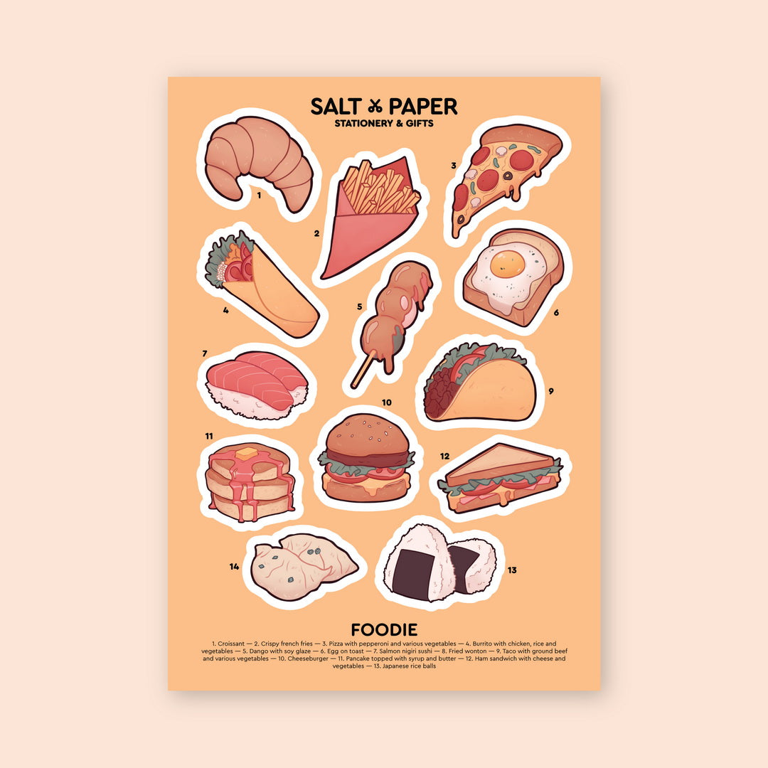 Salt x Paper Sticker - Foodie – chub.my