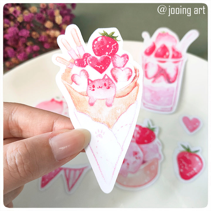 Strawberry Cat Sticker – chub.my