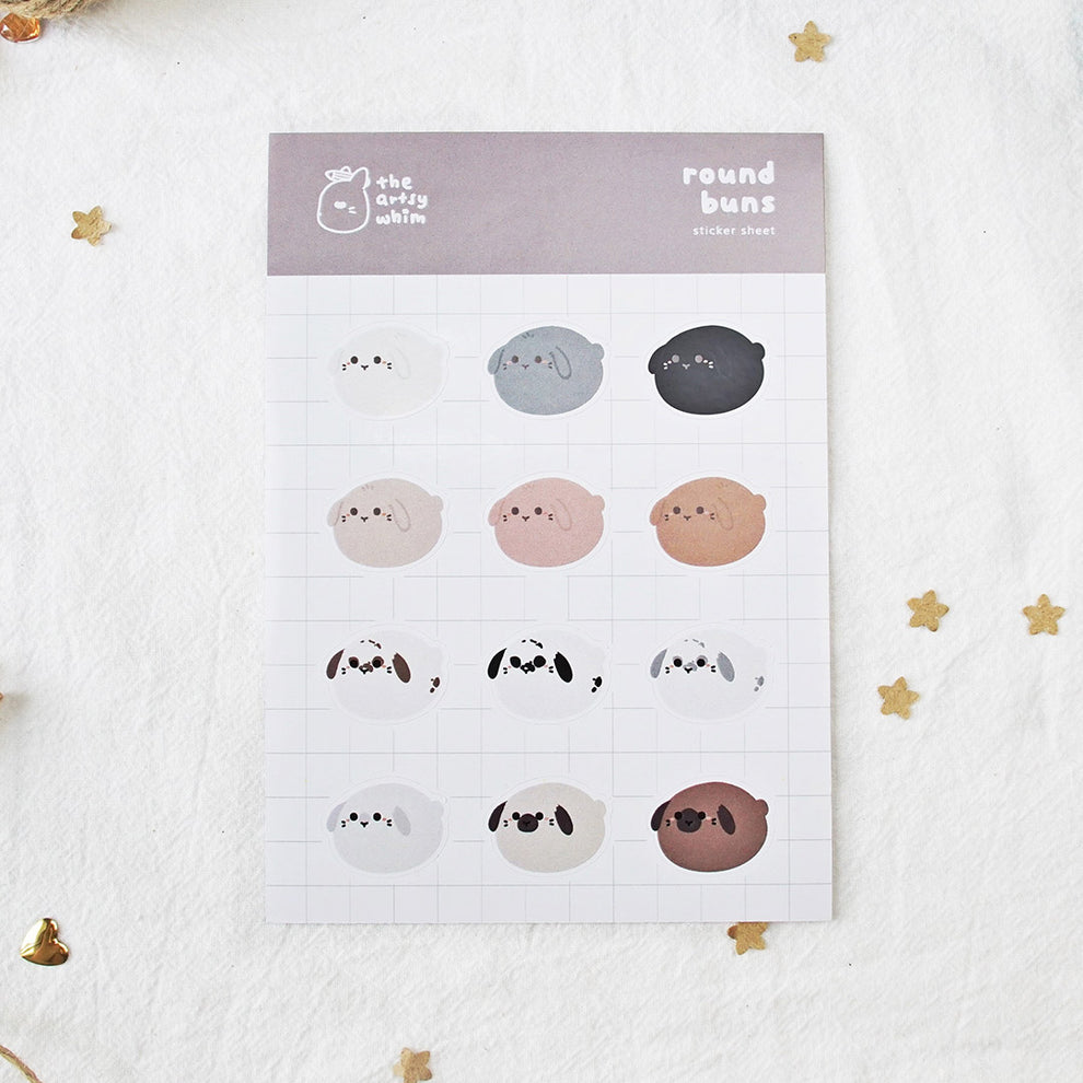 Round Buns – Lop Buns Sticker Sheet – chub.my