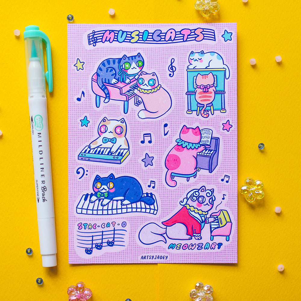 Musicats Sticker Sheet – chub.my