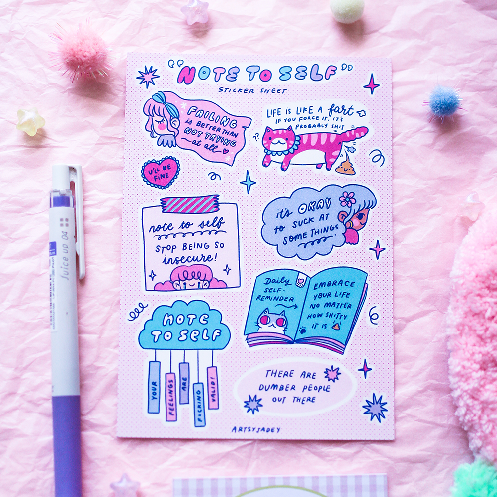 Note To Self Sticker Sheet – chub.my