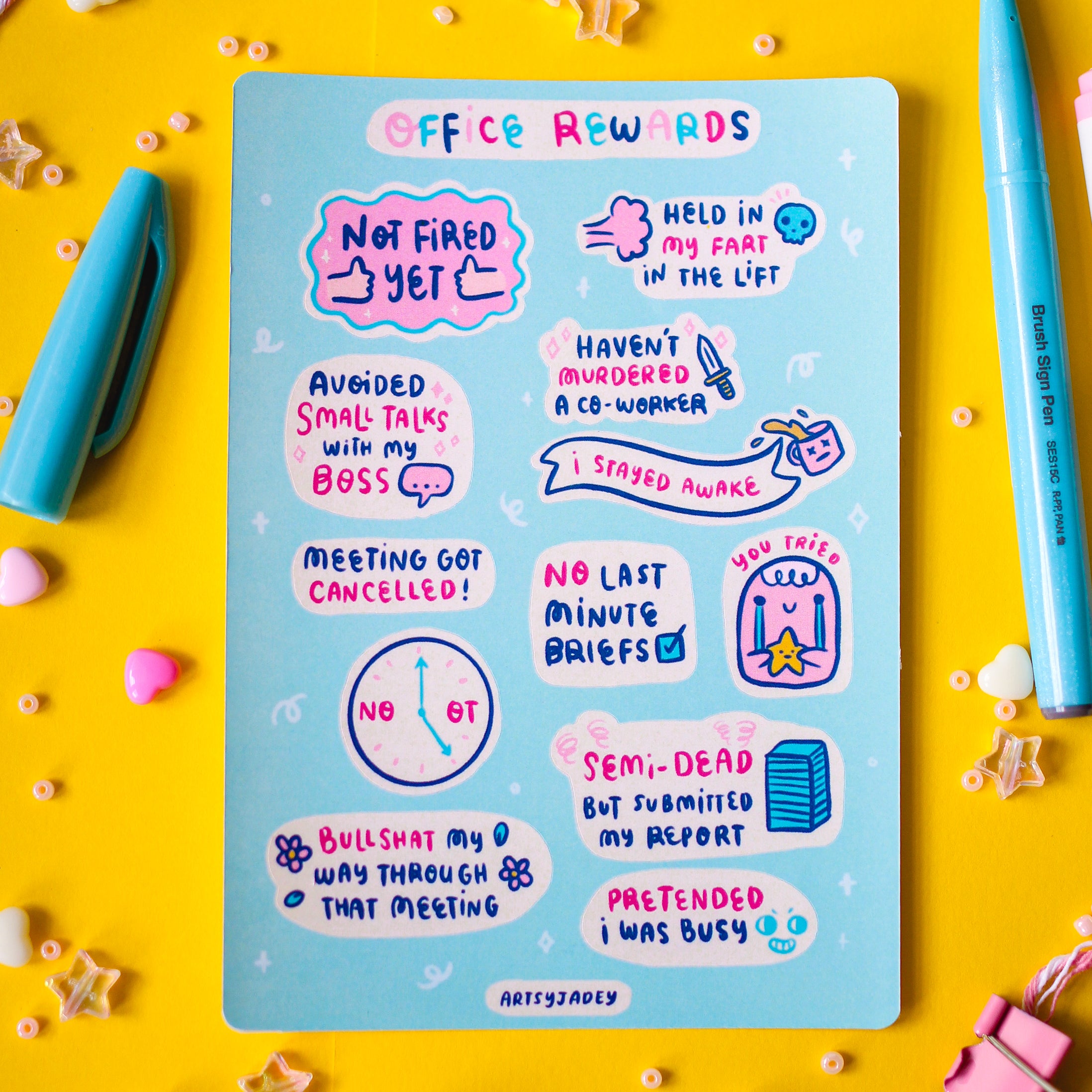 Office Rewards Sticker Sheet – chub.my