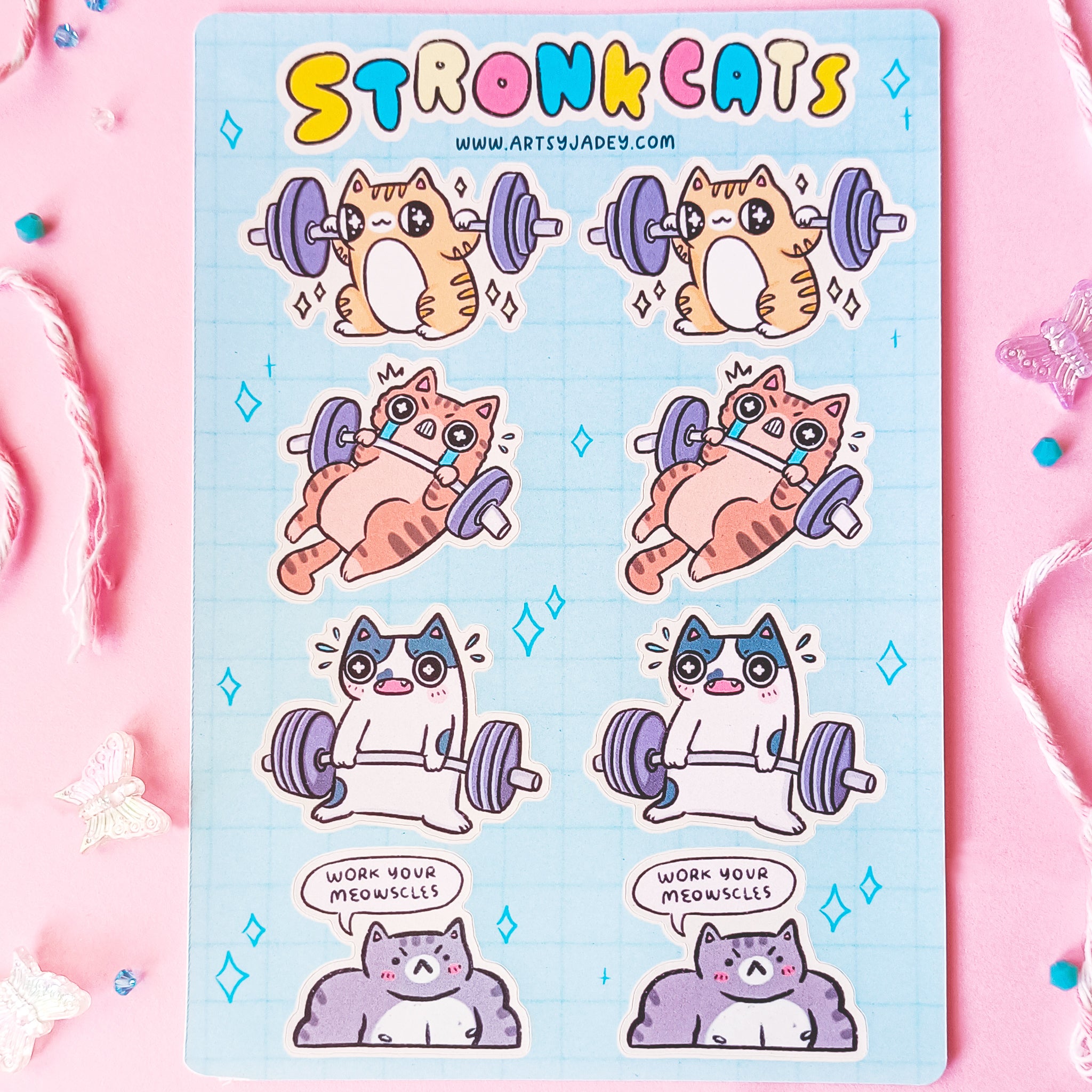 Stronk Cats Sticker Sheet – chub.my