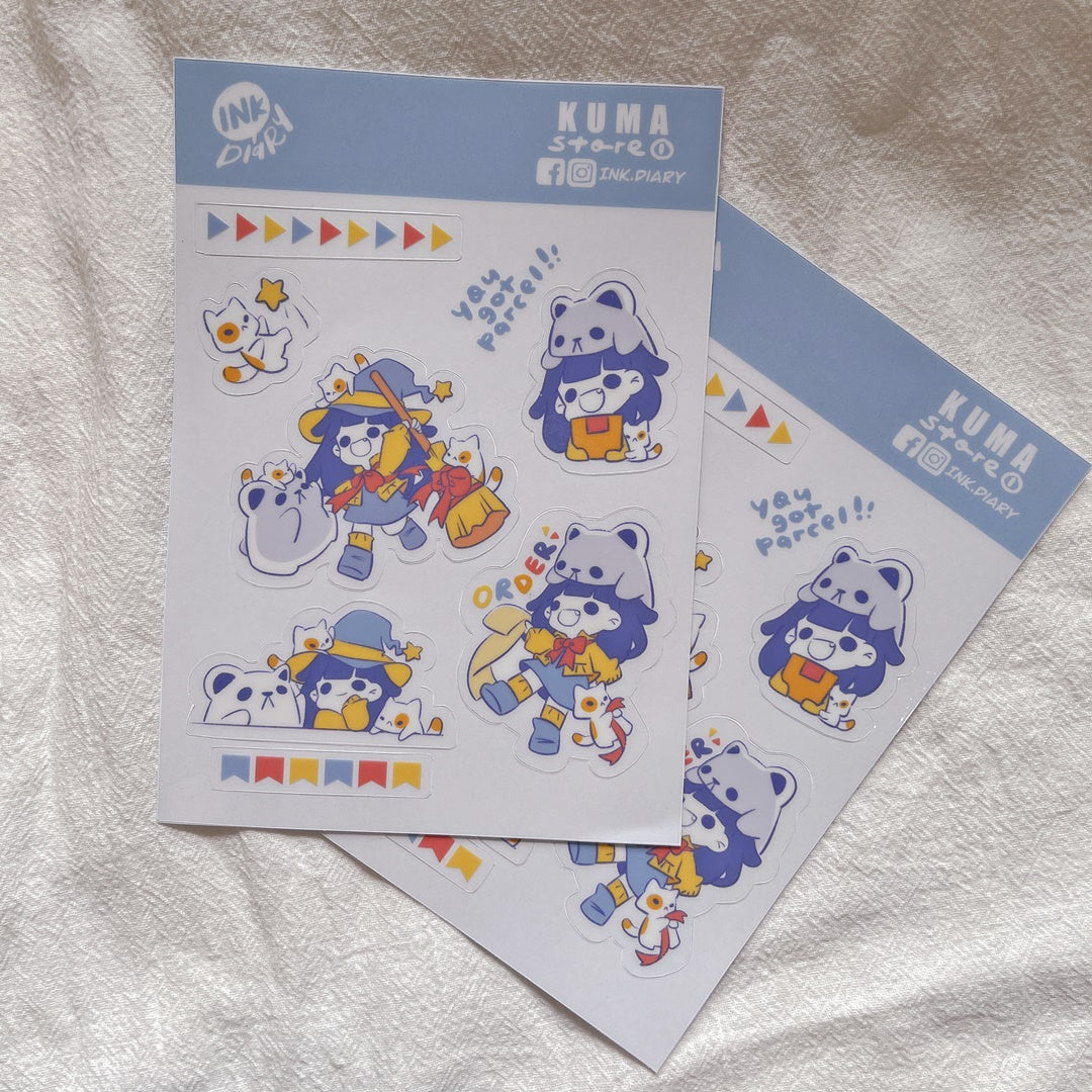 [INK.DIARY] STICKER SHEET- Kuma Store 1 – chub.my