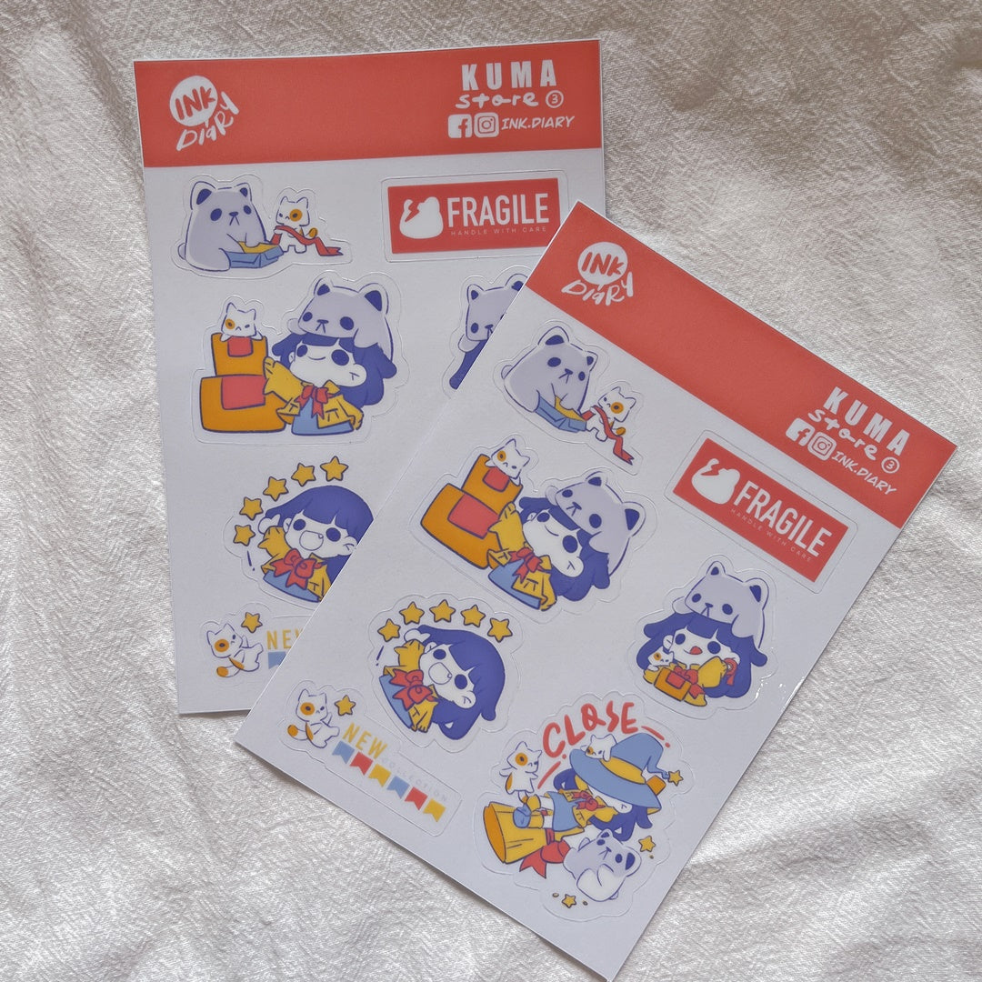 [INK.DIARY] STICKER SHEET- Kuma Store 3 – chub.my