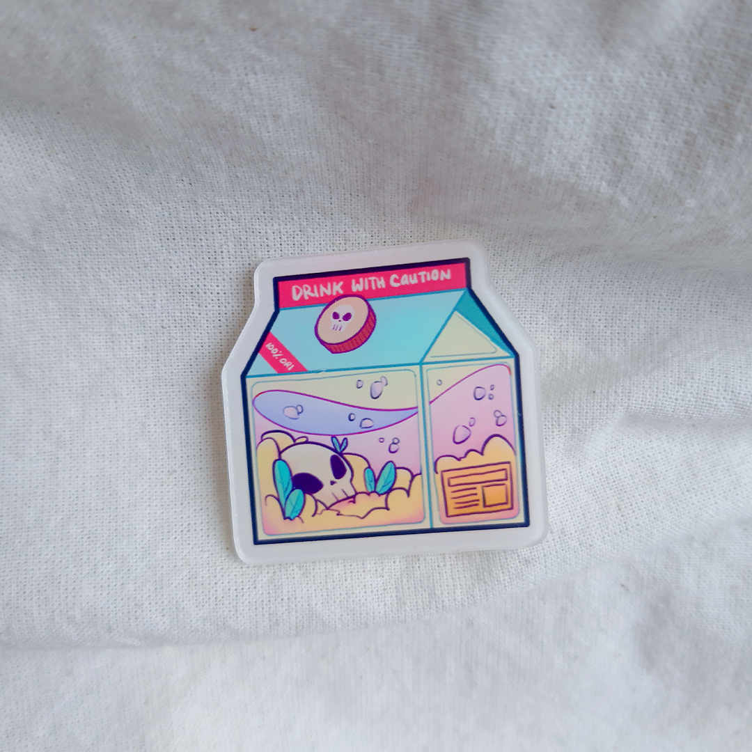 Wizn Art Milk Box Acrylic Pin – chub.my