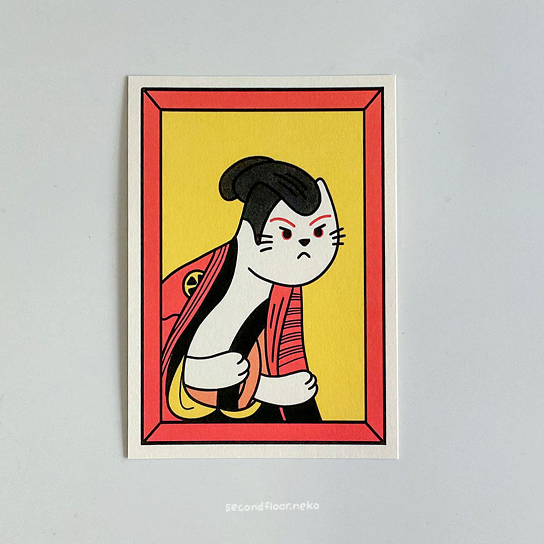 secondfloor.neko | Catto Art Gallery Postcard - Kabuki – chub.my