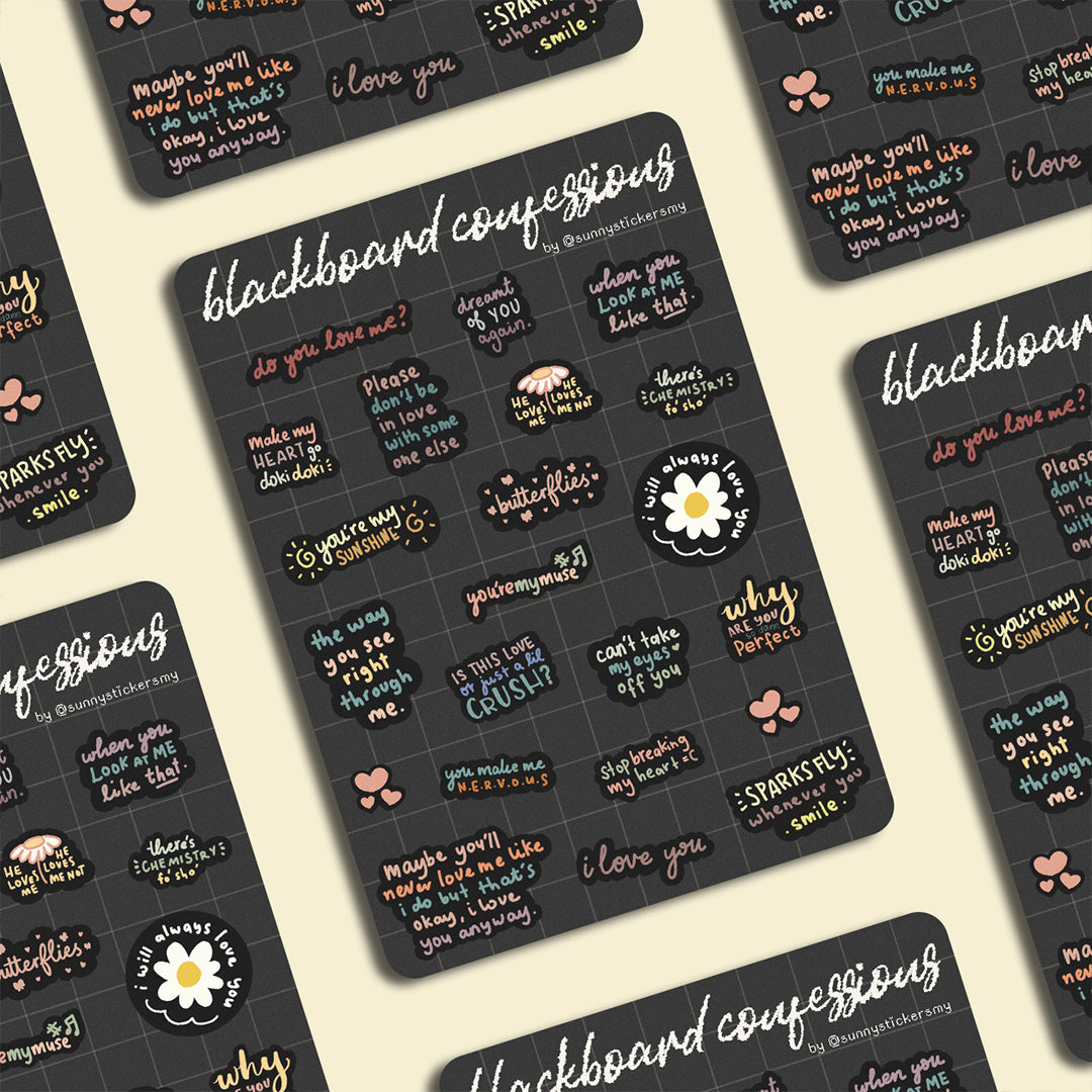 Blackboard Confessions Sticker Sheet – chub.my